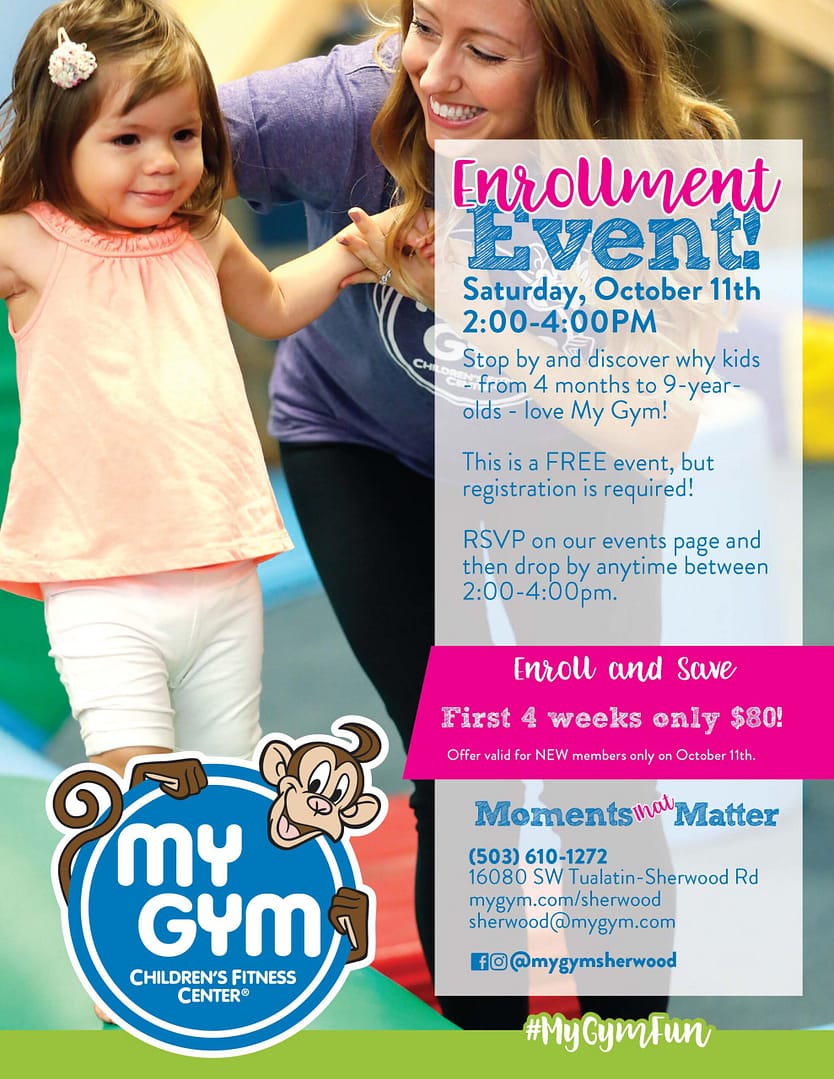 My Gym Sherwood Enrollment Event - PDX Parent