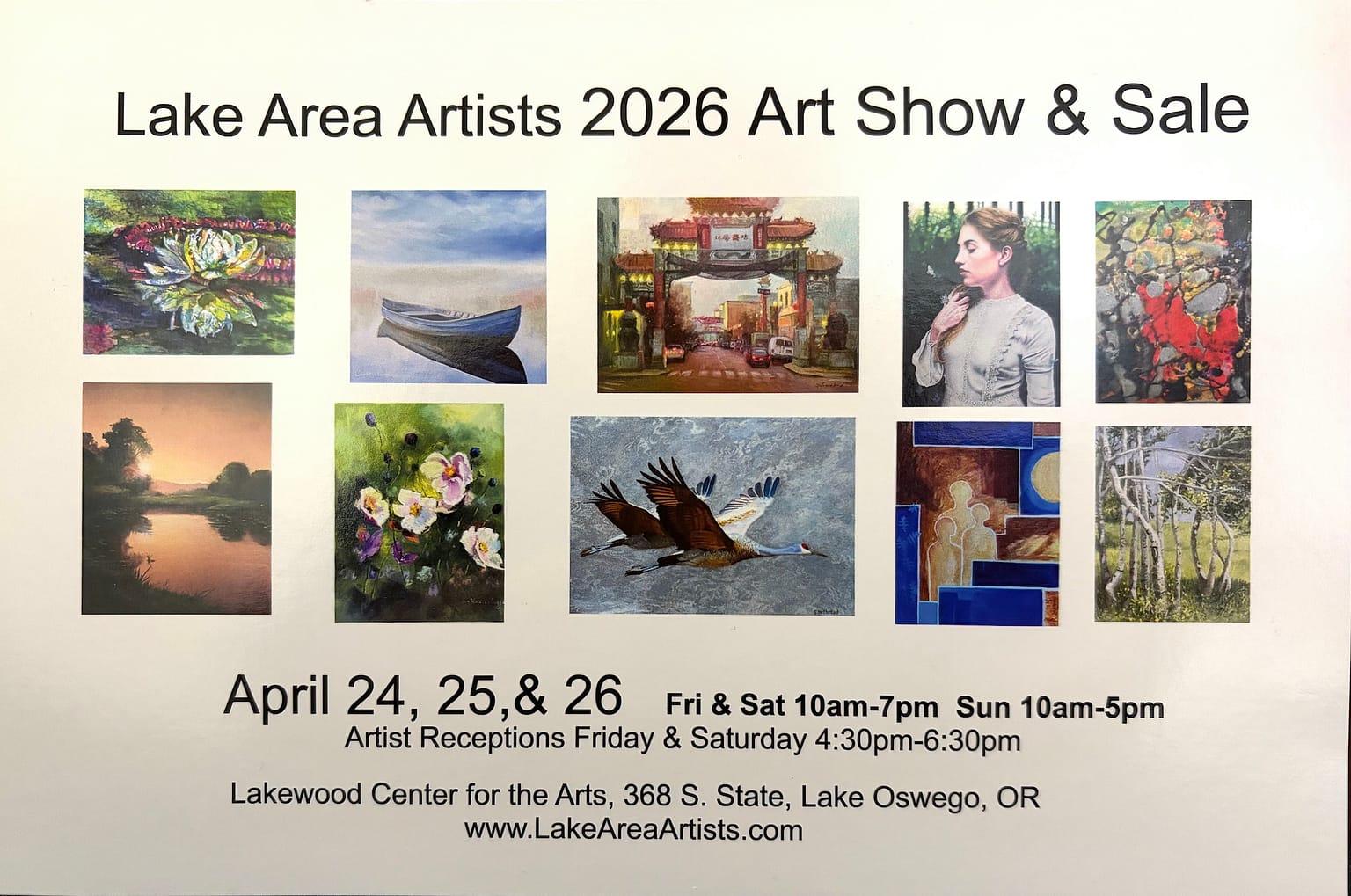 Lake Area Artists 2026 Art Show and Sale - PDX Parent