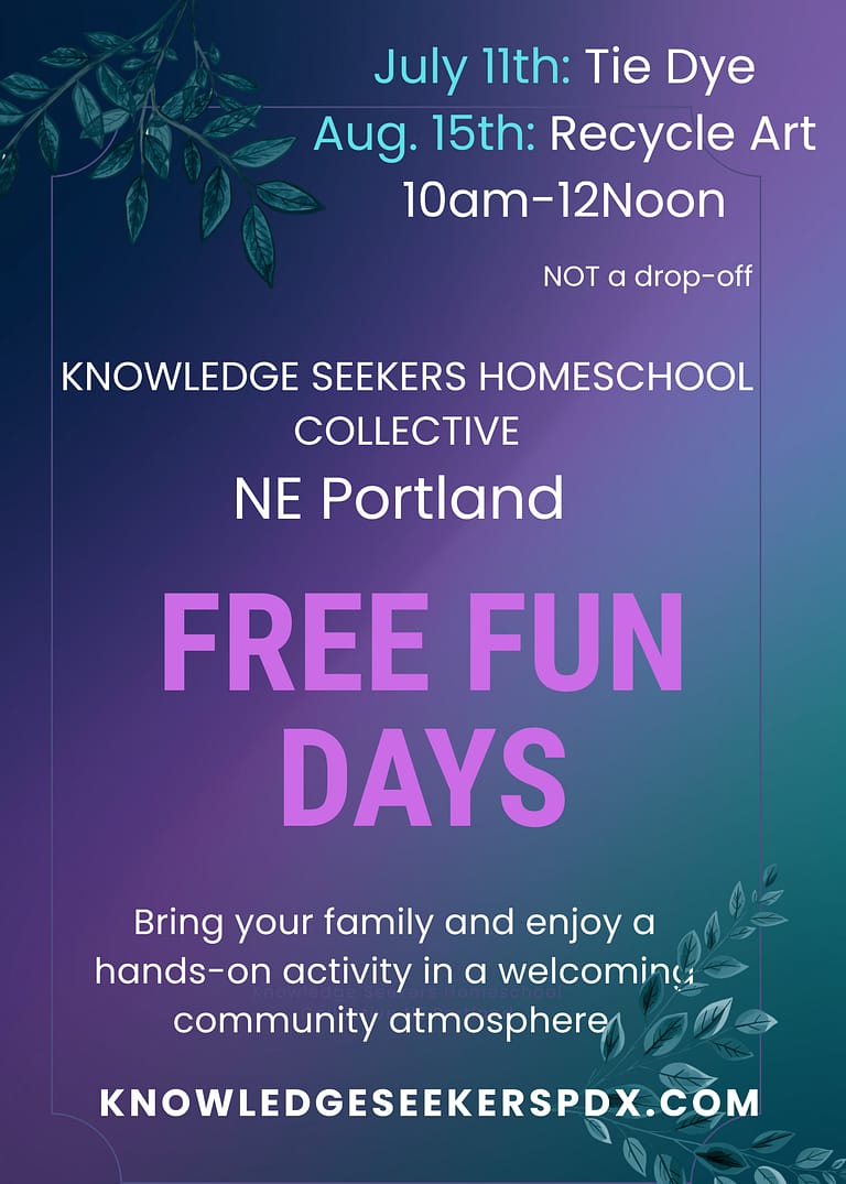FREE FUN DAYS @ Knowledge Seekers Recycle Art - PDX Parent