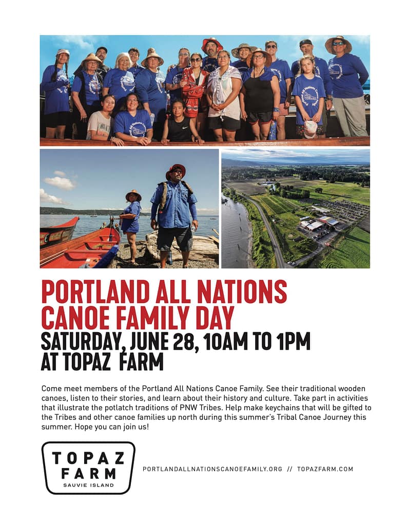 Portland All Nations Canoe Family Day at Topaz Farm - PDX Parent